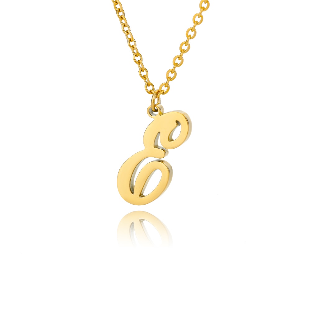 Cursive Initial Letter Necklace – Jewelry For Keeps